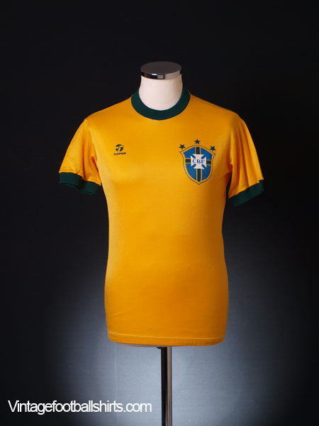 1982-85 Brazil Home Shirt S | Vintage Football Shirts