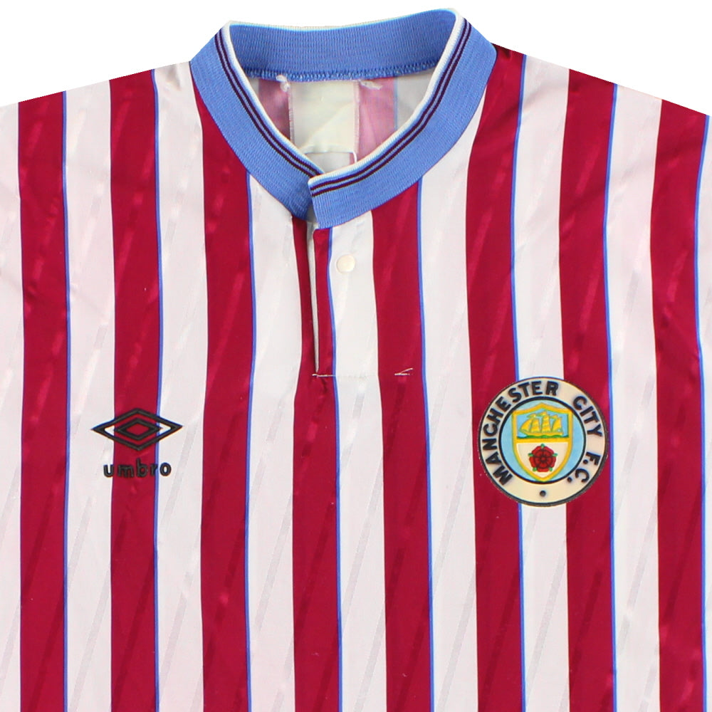 1988-90 Manchester City Umbro Away Shirt XL | Vintage Football Shirts
