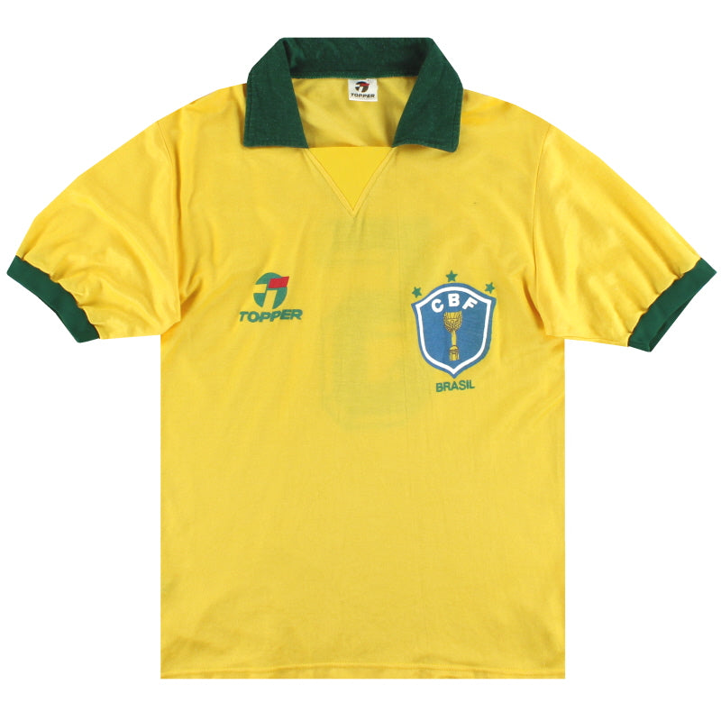 1988-91 Brazil Topper Home Shirt #5 M | Vintage Football Shirts