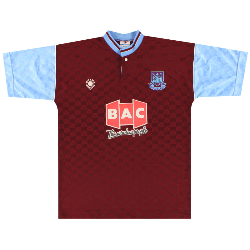 1990-91 West Ham Bukta Home Shirt *As New* S | Vintage Football Shirts