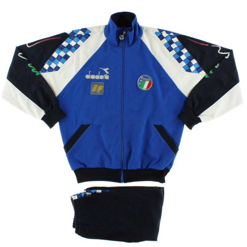 1990-92 Italy Diadora Player Issue Tracksuit L | Vintage Football Shirts