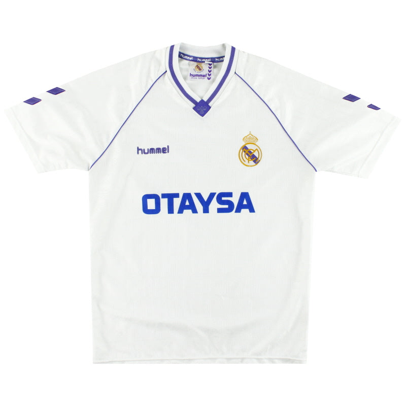 1990-92 Real Madrid Hummel Home Shirt L | Vintage Football Shirts