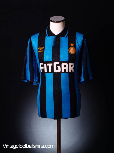 1991-92 Inter Milan Home Shirt L | Vintage Football Shirts