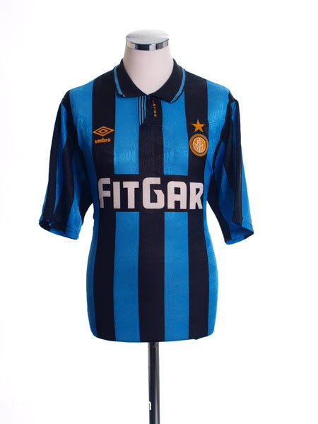 1991-92 Inter Milan Home Shirt M | Vintage Football Shirts