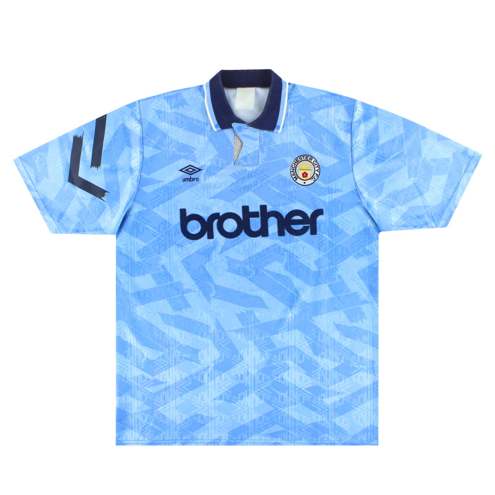 1991-93 Manchester City Umbro Player Issue Home Shirt XL | Vintage ...