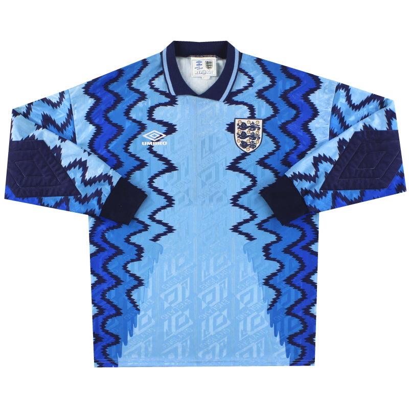 1992-93 England Umbro Goalkeeper Shirt #1 L | Vintage Football Shirts