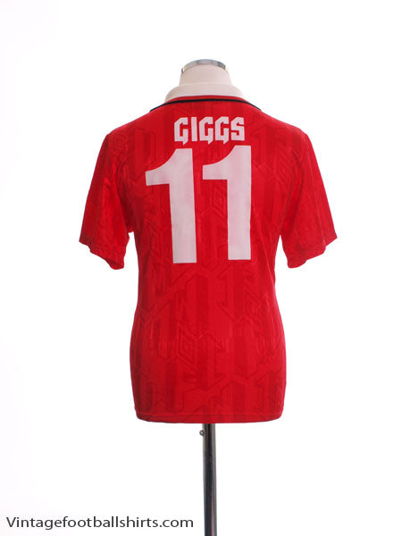 1992-94 Manchester United 'PL Champions' Home Shirt Giggs #11 S ...
