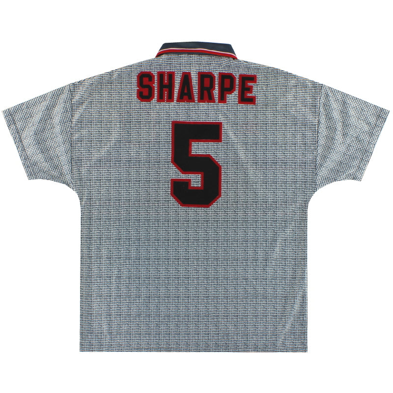 1995-96 Manchester United Umbro Away Shirt Sharpe #5 L K3897 | Vintage ...