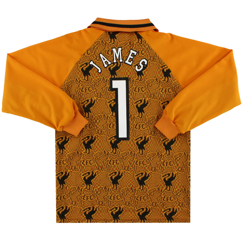 1996-97 Liverpool Reebok Goalkeeper Shirt James #1 L.Boys | Vintage ...