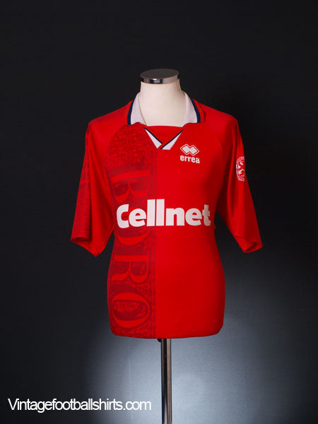 1996-97 Middlesbrough Home Shirt L | Vintage Football Shirts
