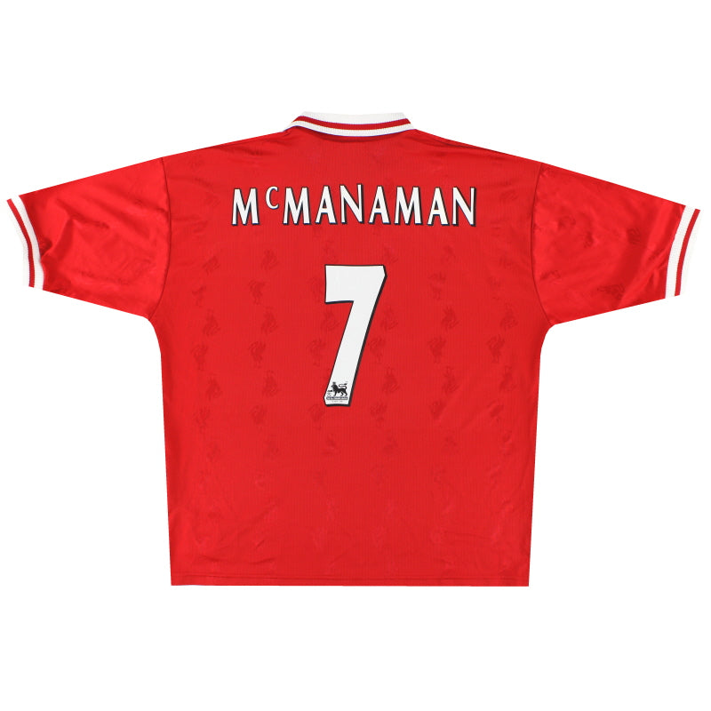 1996-98 Liverpool Reebok Home Shirt McManaman #7 XL 961733 | Vintage ...
