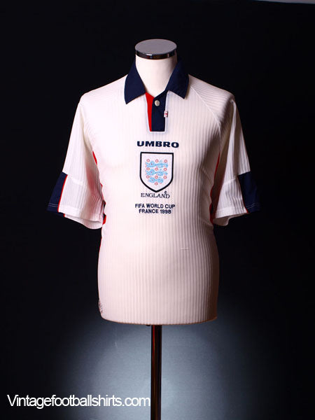 1998 England Home Shirt 'FIFA World Cup France 1998' XL | Vintage ...