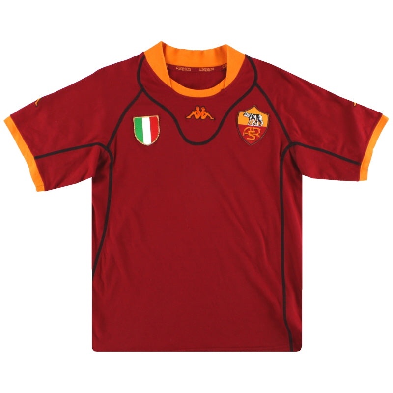 2001-02 Roma Kappa Home Shirt XL.Boys | Vintage Football Shirts