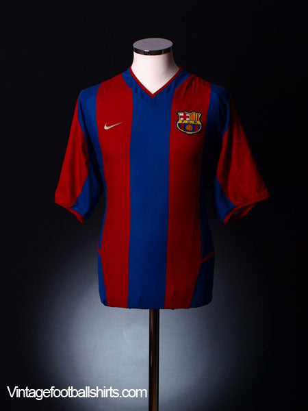 2002-03 Barcelona Home Shirt L | Vintage Football Shirts