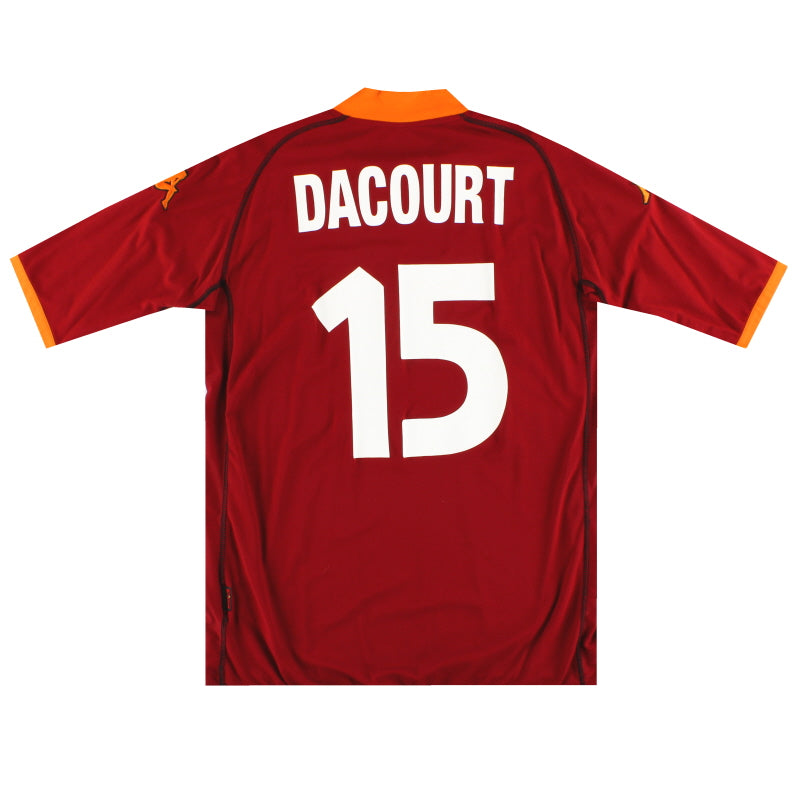 2002-03 Roma Kappa Home Shirt Dacourt # 15 XXL | Vintage Football Shirts