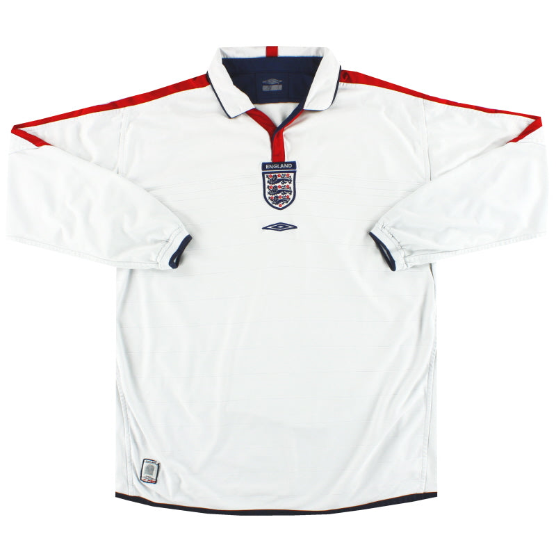 2003-05 England Umbro Home Shirt L/S XL | Vintage Football Shirts