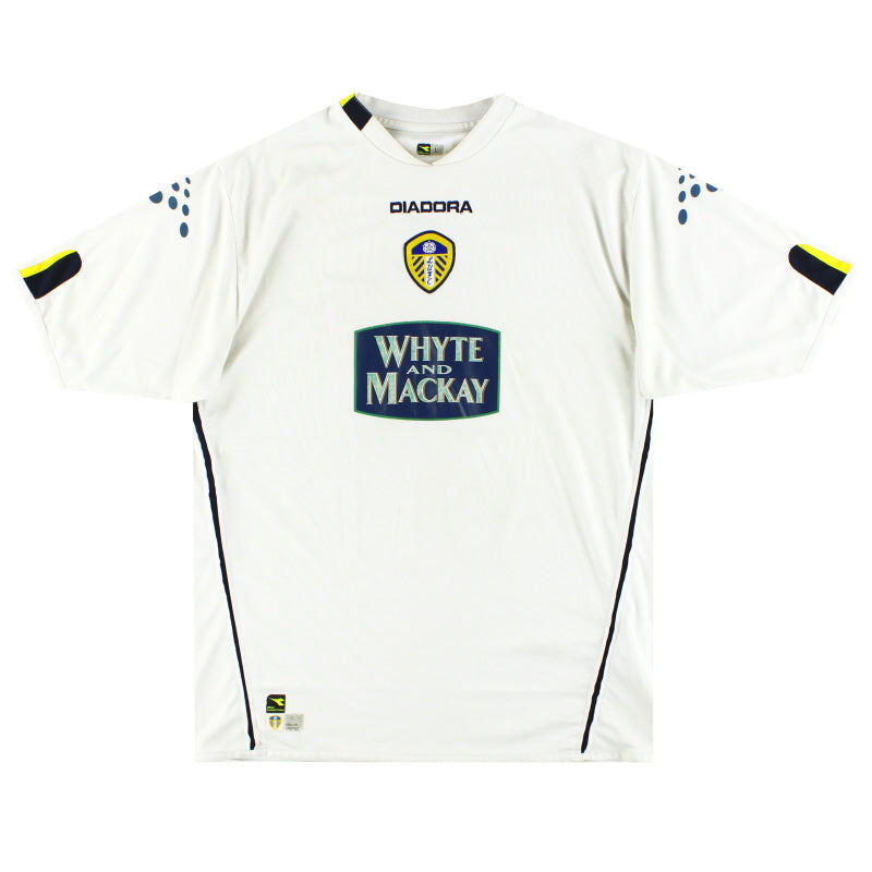 2004-05 Leeds Diadora Home Shirt L | Vintage Football Shirts