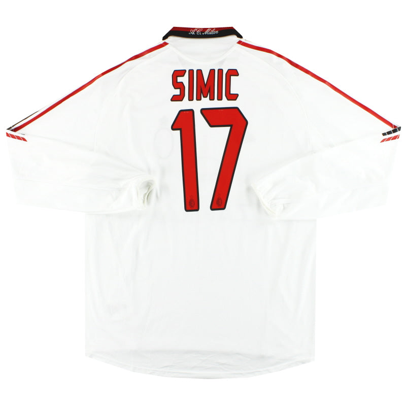 2005-06 AC Milan adidas Player Issue 'Formotion' Away Shirt Simic #17 L ...