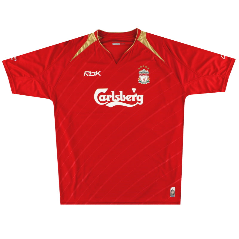 2005-06 Liverpool Reebok Champions League Home Shirt L 521579 | Vintage ...