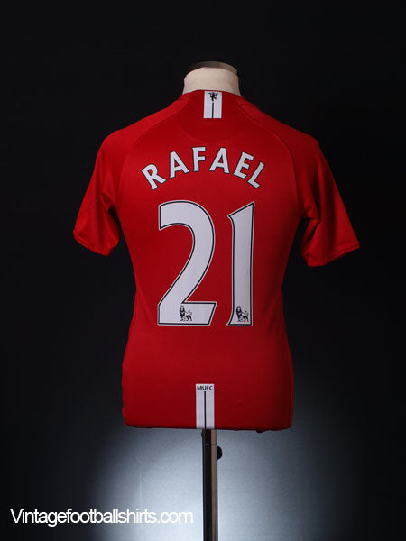2007-09 Manchester United Home Shirt Rafael #21 XL.Boys | Vintage ...