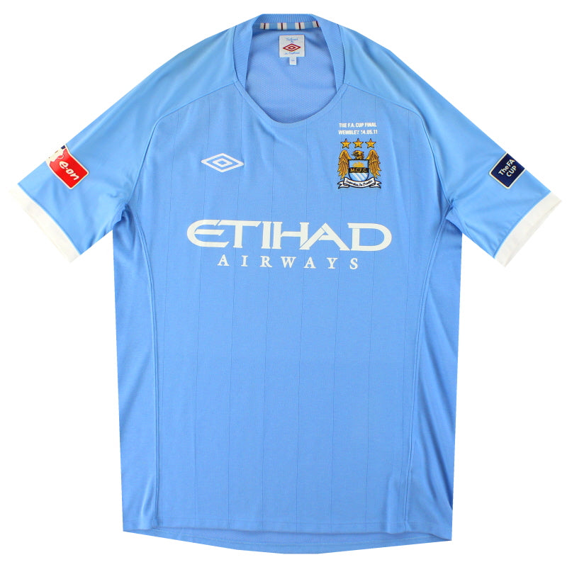 2010-11 Manchester City Umbro 'FA Cup' Home Shirt L | Vintage Football ...
