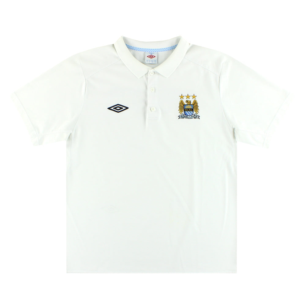 2010-12 Manchester City Umbro Polo Shirt XL | Vintage Football Shirts