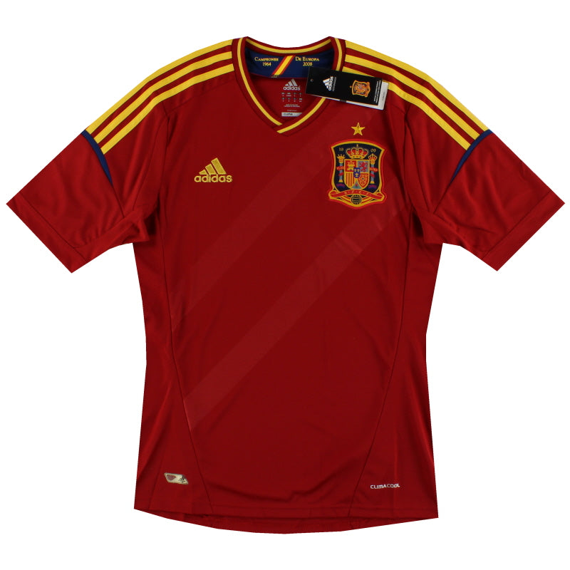 2011-12 Spain adidas Home Shirt *w/tags* S X10937 | Vintage Football Shirts
