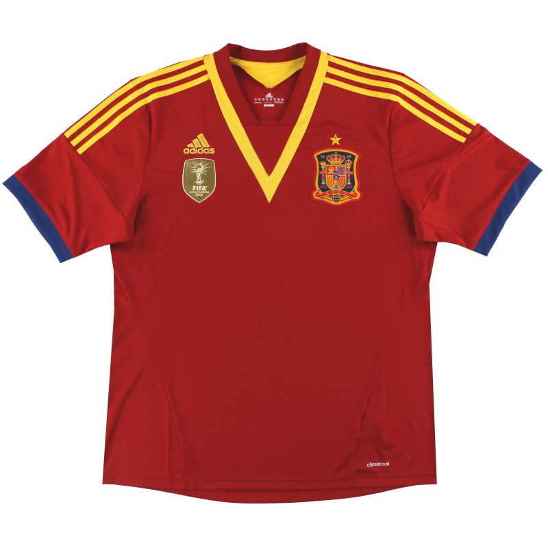 2012-13 Spain adidas Home Shirt S X53272 | Vintage Football Shirts