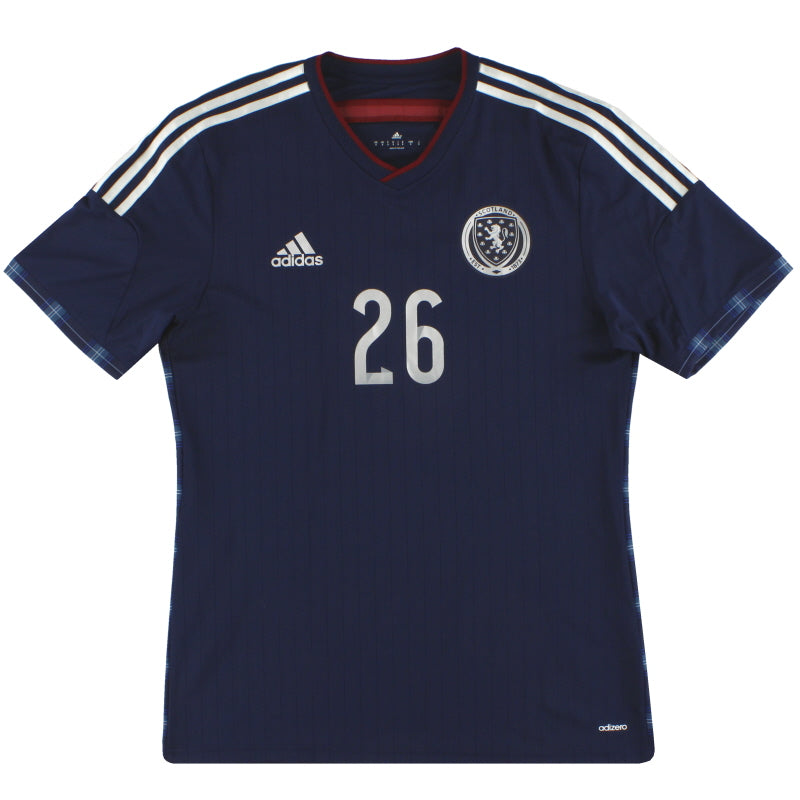 2014-15 Scotland adidas adizero Player Issue Home Shirt #26 *As New* L ...