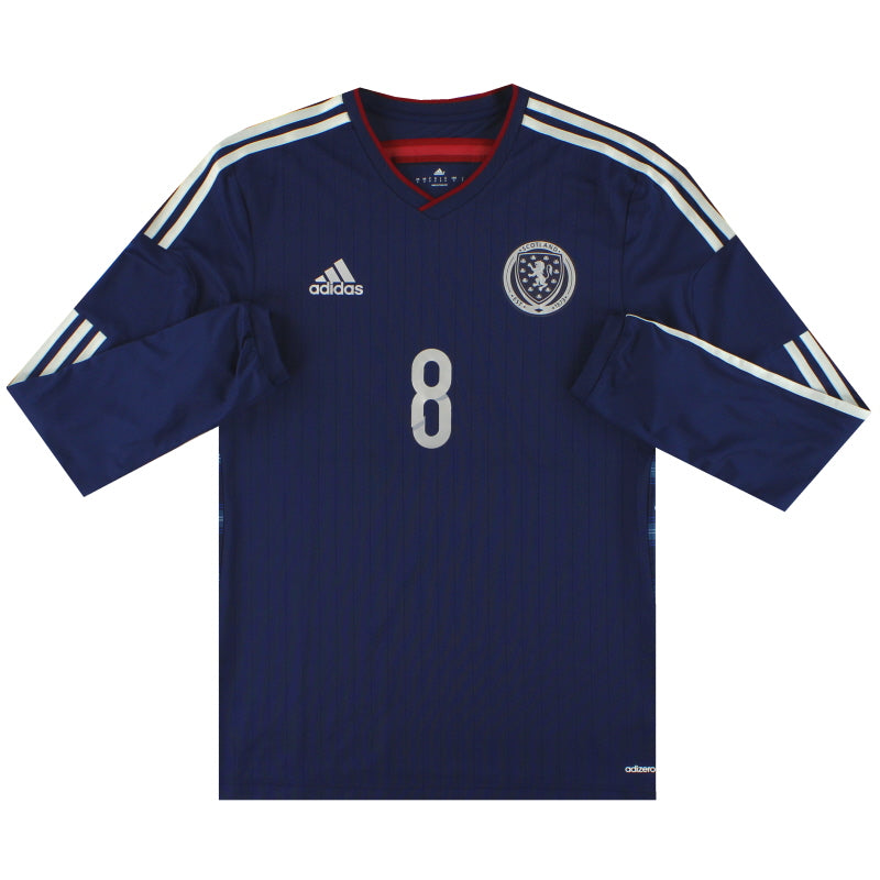 2014-15 Scotland adidas adizero Player Issue Home Shirt L/S #8 *As New ...