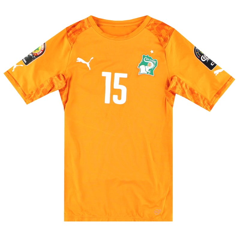 2014-17 Ivory Coast Puma Player Issue Home Shirt Gradel #15 L 744562-03 ...
