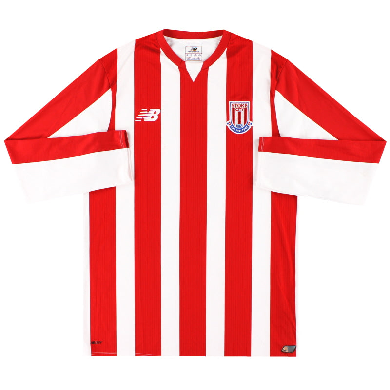 2015-16 Stoke New Balance Player Issue Under 18's Home Shirt #18 L/S M ...