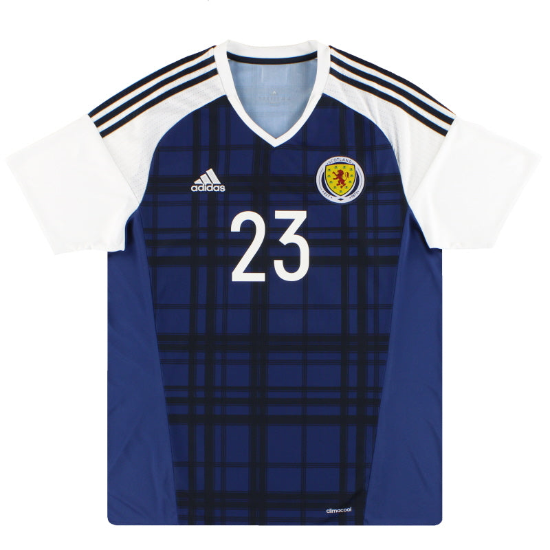 2016-17 Scotland adidas Player Issue Home Shirt #23 L AI6602 | Vintage ...