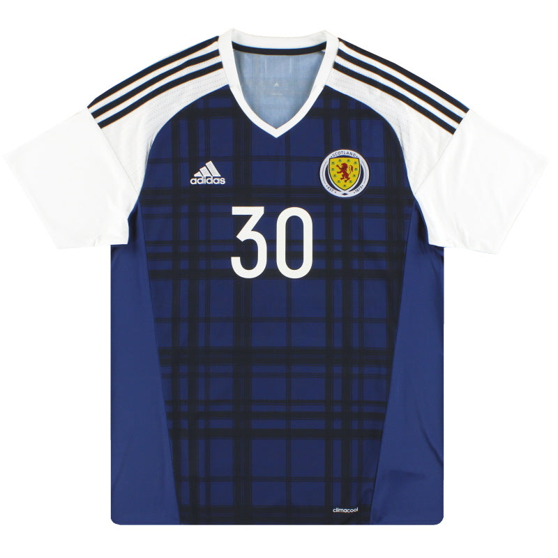 2016-17 Scotland adidas Player Issue Home Shirt #30 L AI6602 | Vintage ...