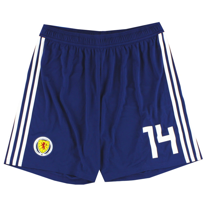 2017-18 Scotland adidas Player Issue Home Shorts #14 *As New* L BQ9028 ...