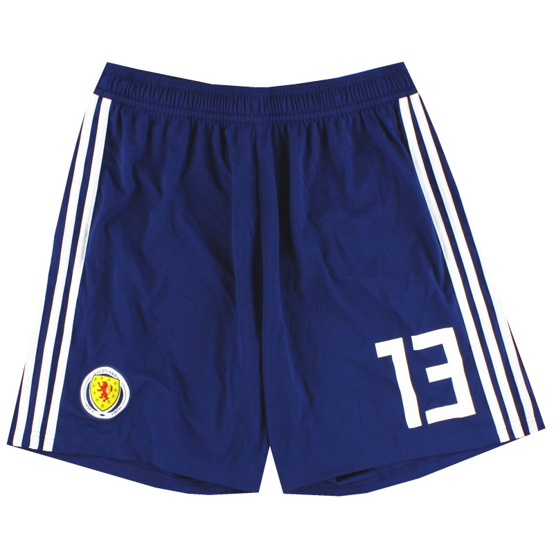 2017-18 Scotland adidas Player Issue Home Shorts #13 *As New* L BQ9028 ...