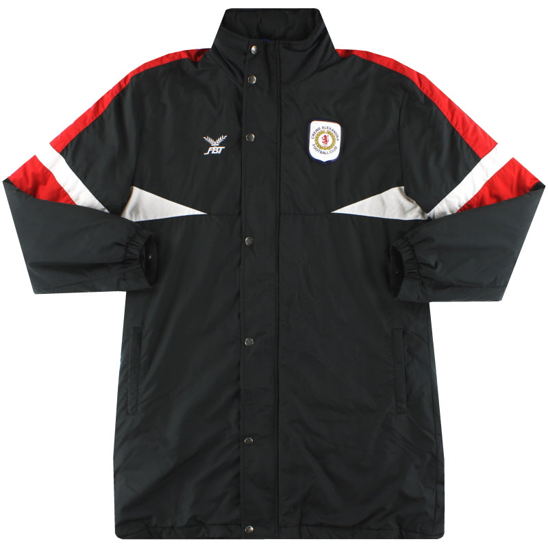 2018-19 Crewe Alexandra FBT Padded Bench Coat M | Vintage Football Shirts