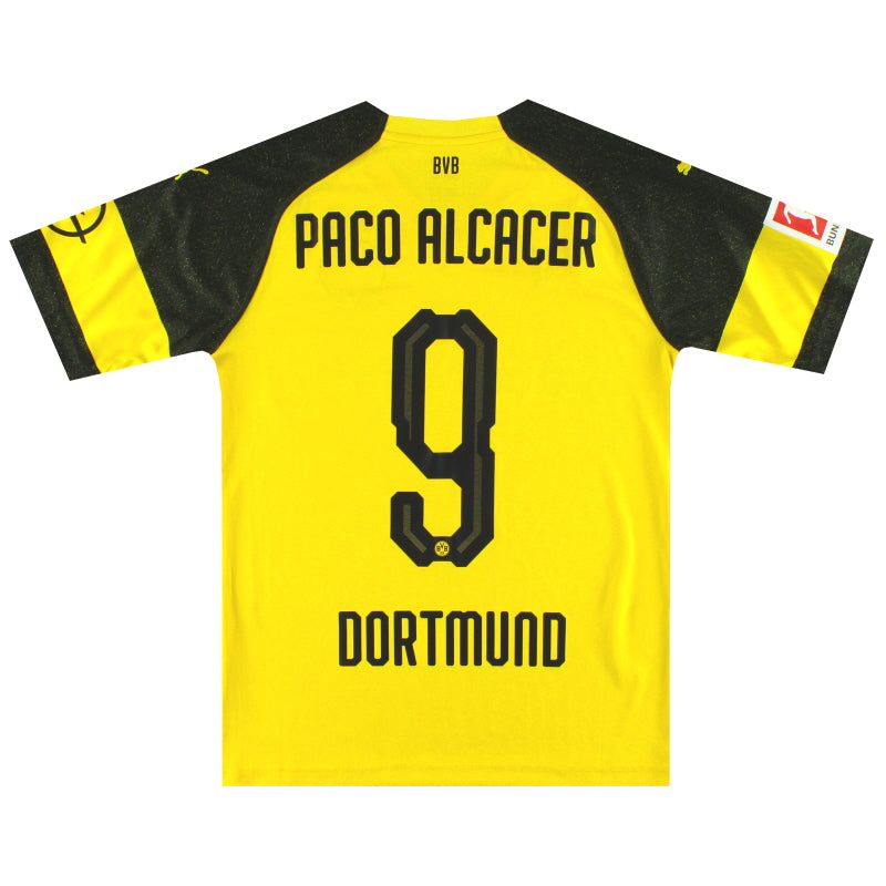 2018-19 Dortmund Puma Home Shirt Paco Alcacer #9 *Mint* S 753310-01 ...