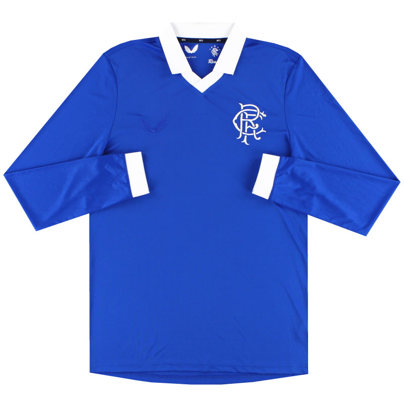 2020-21 Rangers Castore Retro Home Shirt L/S *As New* M | Vintage ...