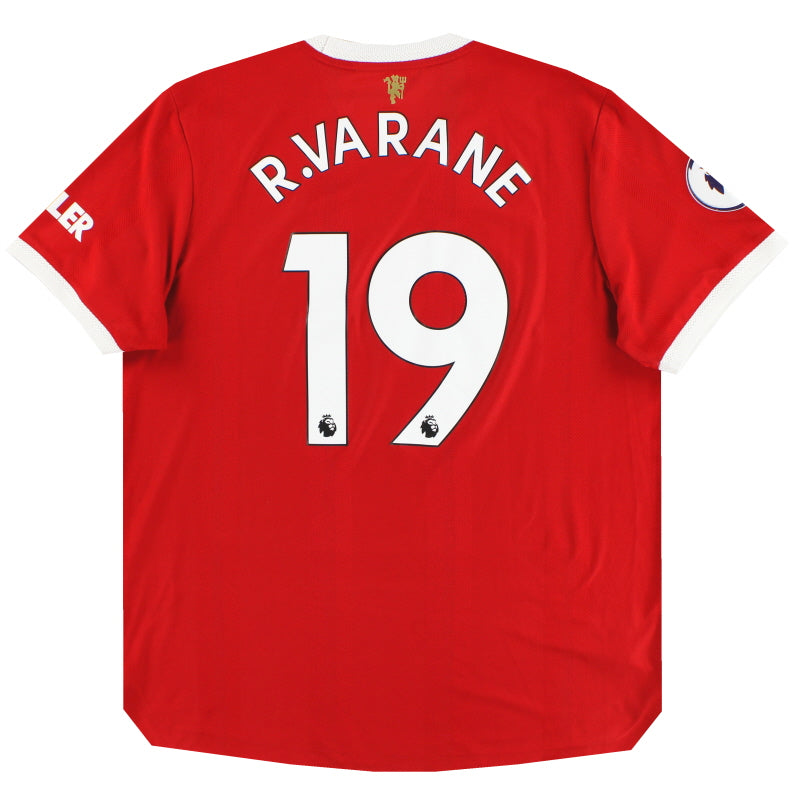 2021-22 Manchester United Authentic adidas Home Shirt R.Varane #19 XL ...
