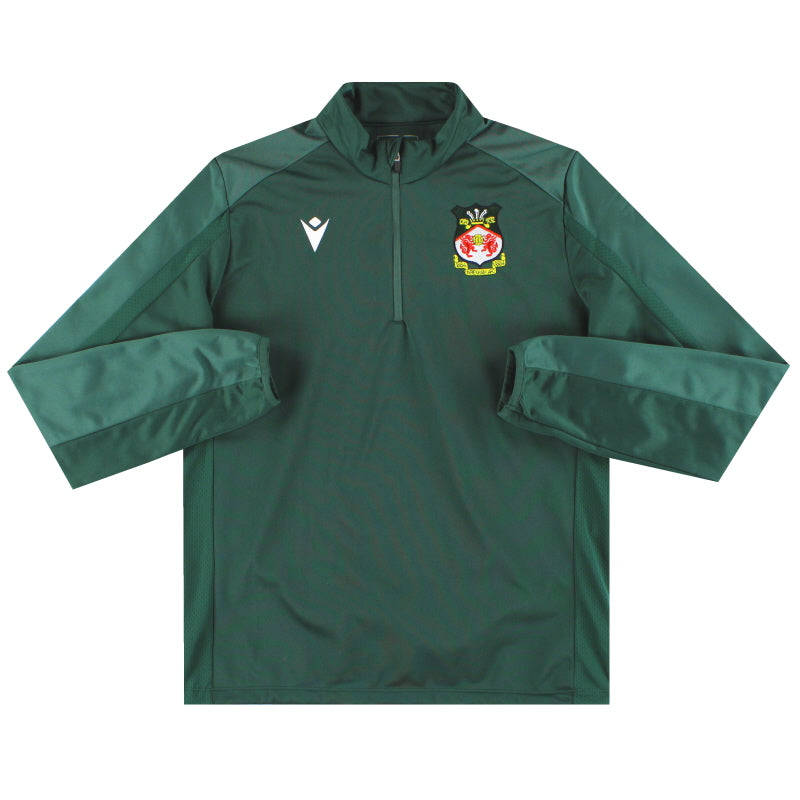 2021-22 Wrexham Macron 1/4 Zip Training Top M | Vintage Football Shirts