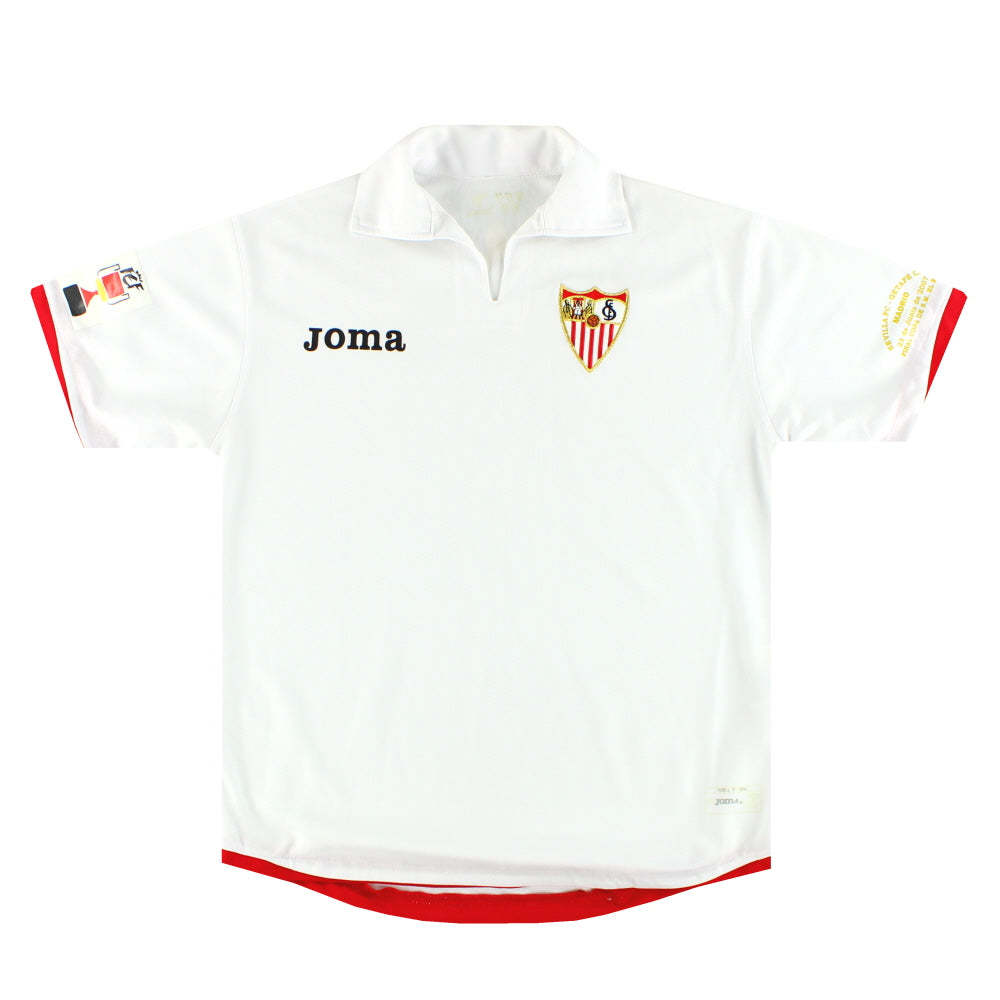 2006-07 Sevilla Joma Copa del Rey Final Shirt S | Vintage Football Shirts