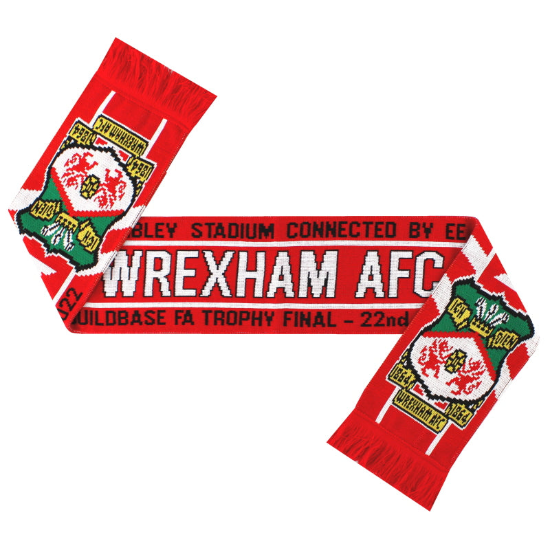 2022 Wrexham 'FA Trophy Final' Scarf | Vintage Football Shirts