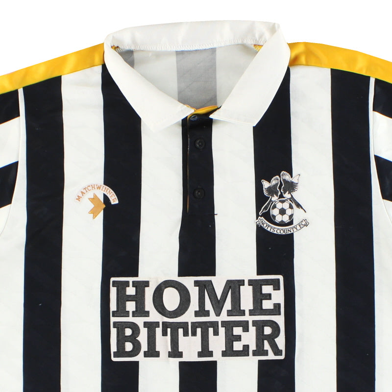 1989-91 Notts County Home Shirt L | Vintage Football Shirts