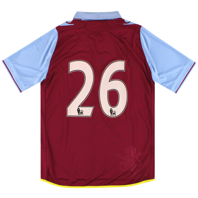 2012-13 Aston Villa Macron Home Shirt #26 M | Vintage Football Shirts