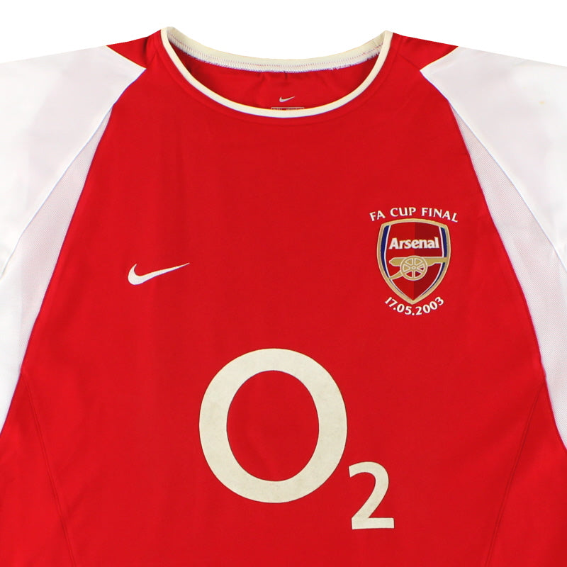 2002-04 Arsenal Nike 'FA Cup Final' Home Shirt *w/tags* L 184985-614 ...