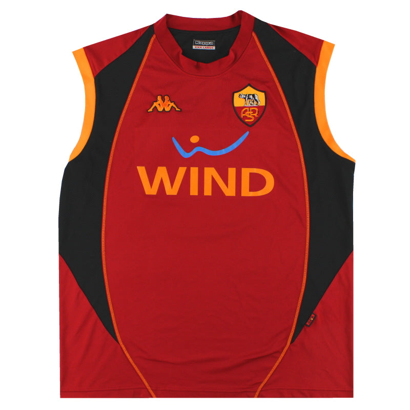 2008-09 Roma Kappa Training Vest XXXL | Vintage Football Shirts