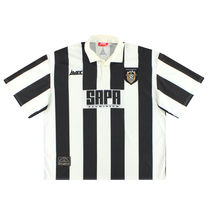 1997-99 Notts County Avec Home Shirt XL | Vintage Football Shirts