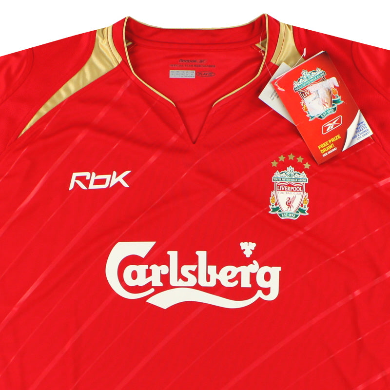 2005-06 Liverpool Reebok Champions League Home Shirt *w/tags* XL 521579 ...