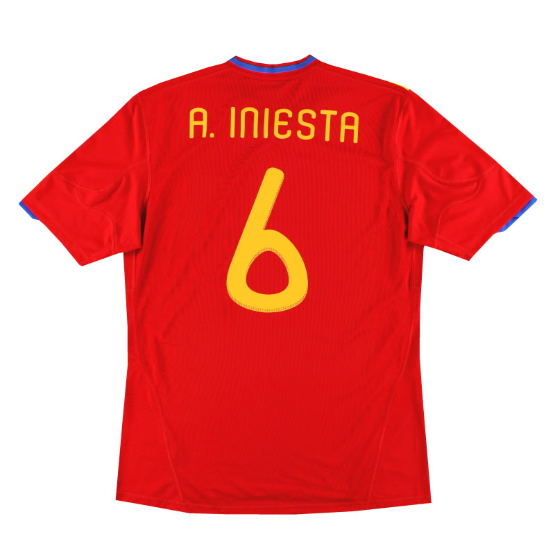 2009-10 Spain adidas Home Shirt A.Iniesta #6 L V31234 | Vintage ...